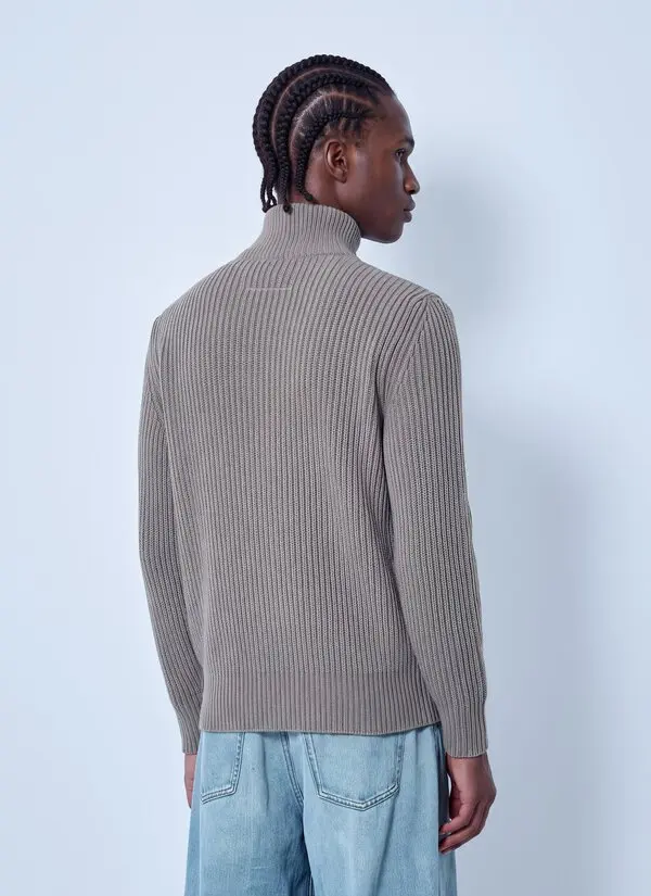 MAISON MARGIELA Ribbed Zip-up Sweater