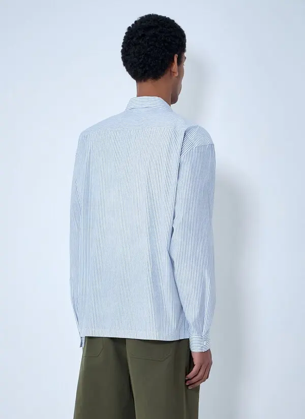 Prada Zip-front Stripe Shirt
