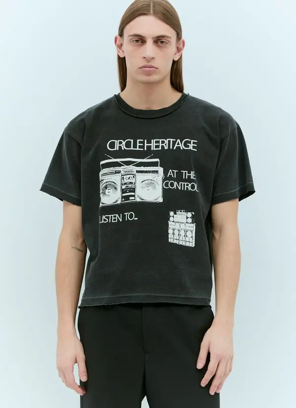 CIRCLE HERITAGE Boombox T-shirt - Black