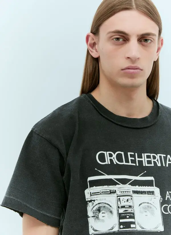 CIRCLE HERITAGE Boombox T-shirt - Black
