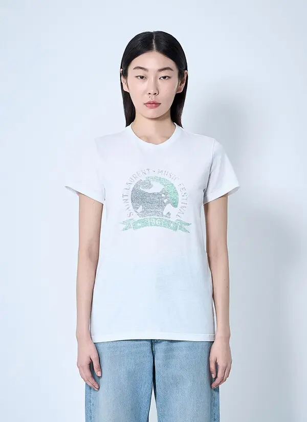 Saint Laurent Logo Motif T-shirt
