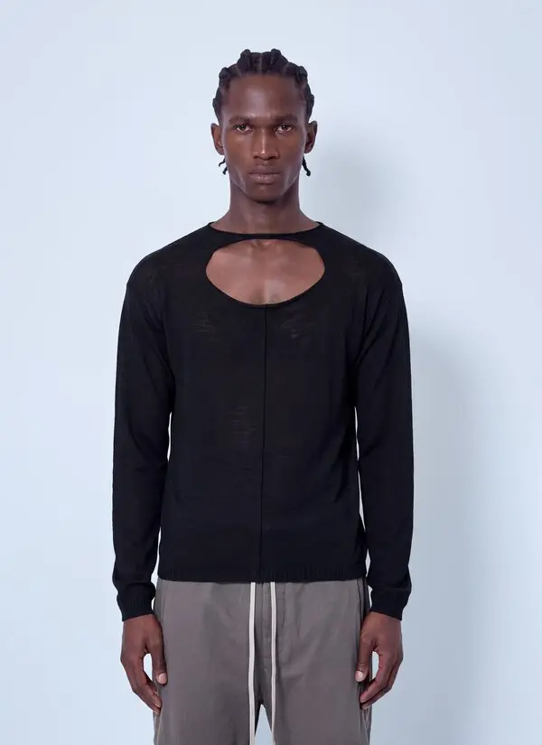 Rick Owens Cut-out Detail Sweater - Black