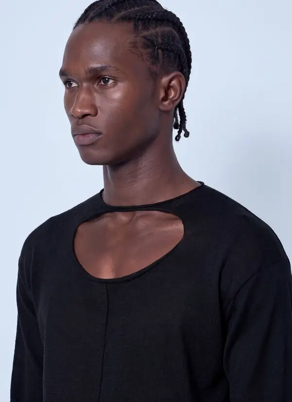 Rick Owens Cut-out Detail Sweater - Black
