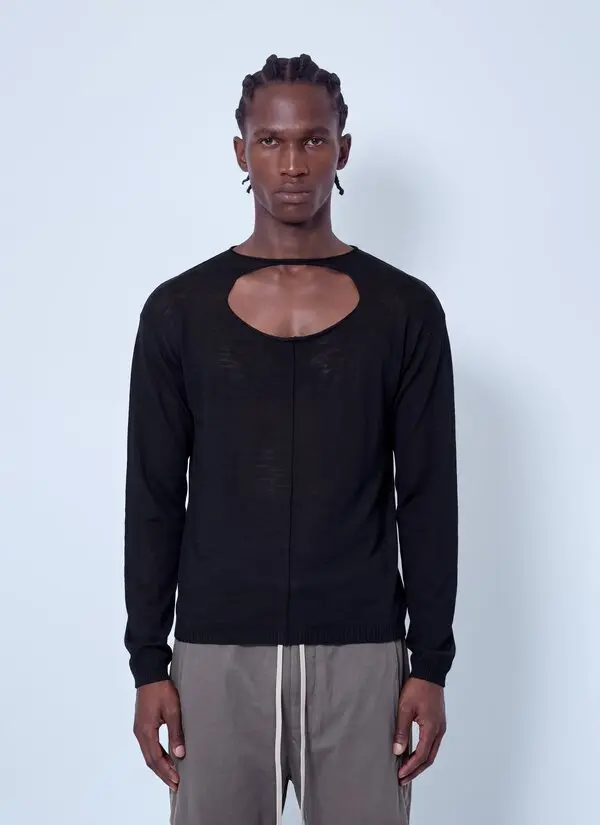Rick Owens Cut-out Detail Sweater - Black