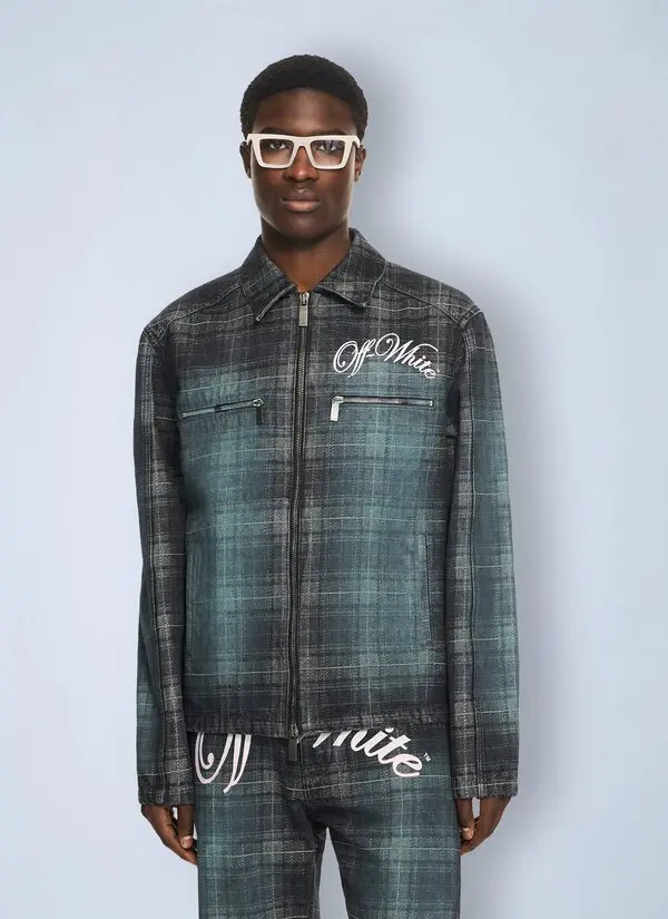 Off-White Check Jacq Slim Relax Jeans - Multicolor