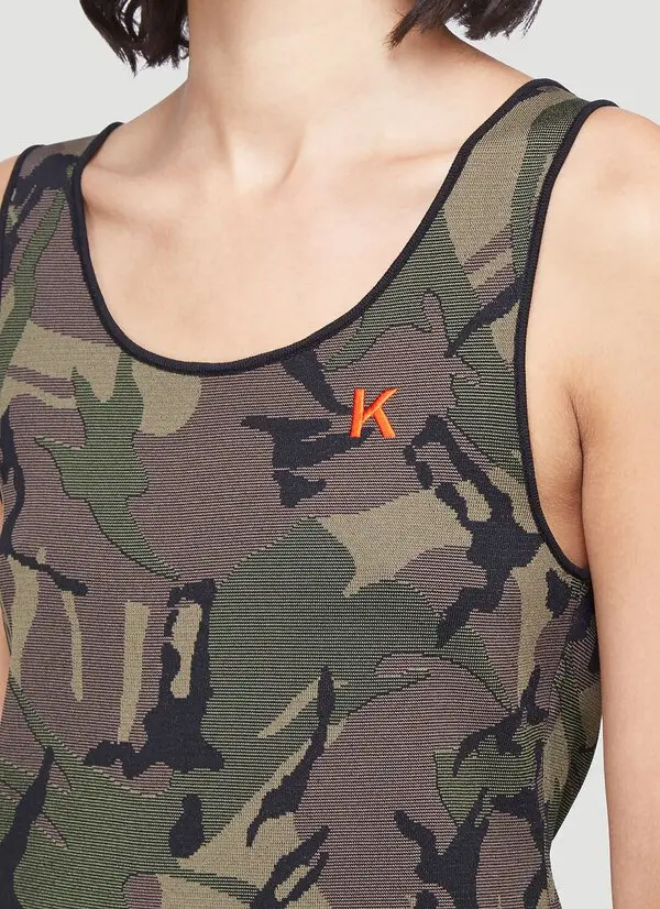 Kwaidan Editions Camouflage-print Tank Top