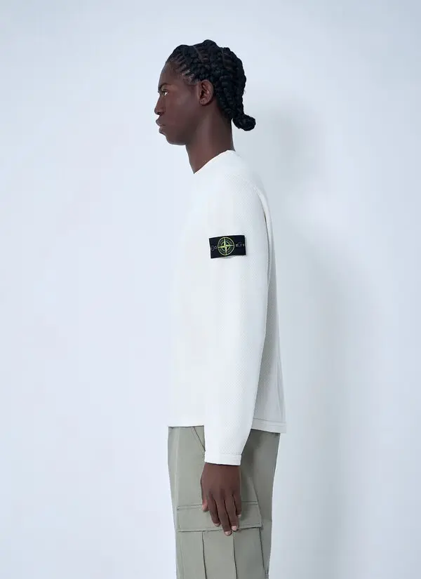 Stone Island Logo Patch Sweatshirt - Ivory