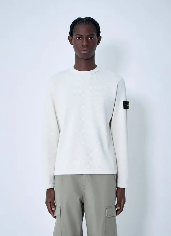 Stone Island Logo Patch Sweatshirt - Ivory