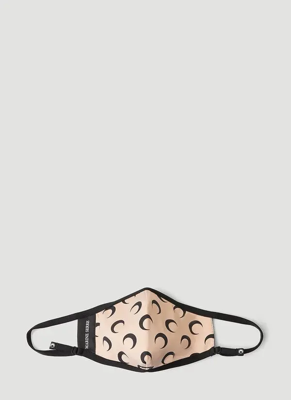 MARINE SERRE Moon Print Face Mask - Beige
