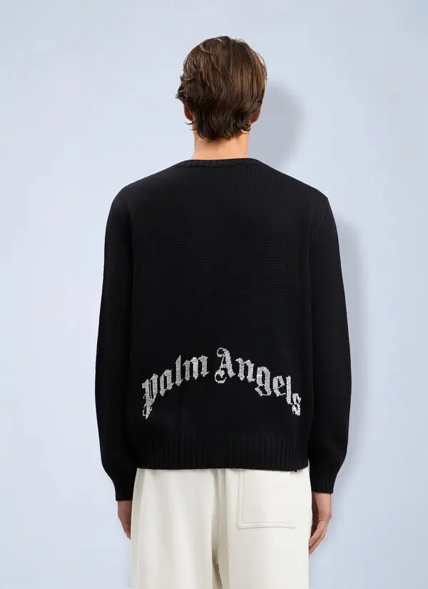Palm Angels Back Curved Logo Sweater