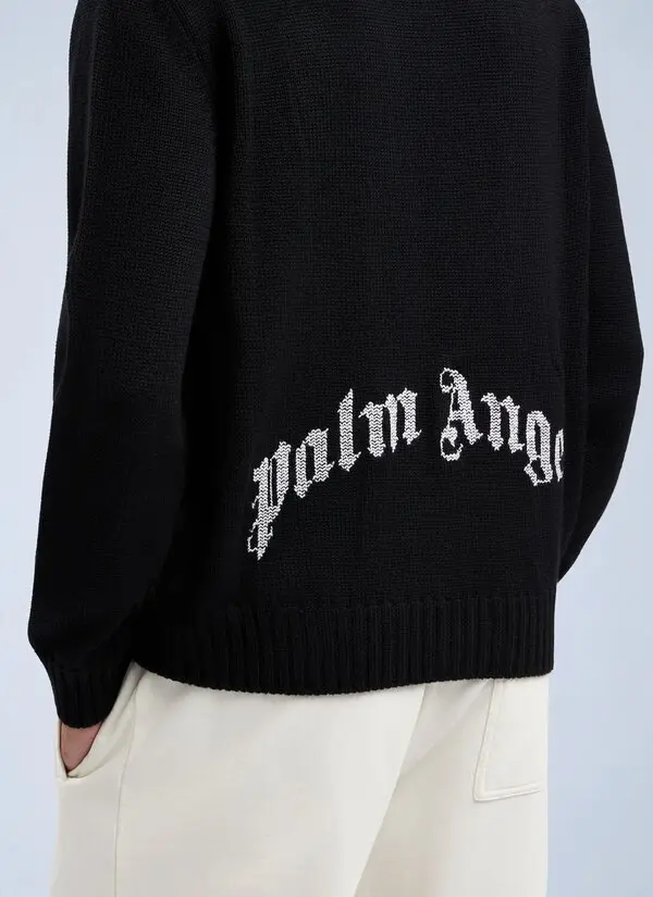 Palm Angels Back Curved Logo Sweater