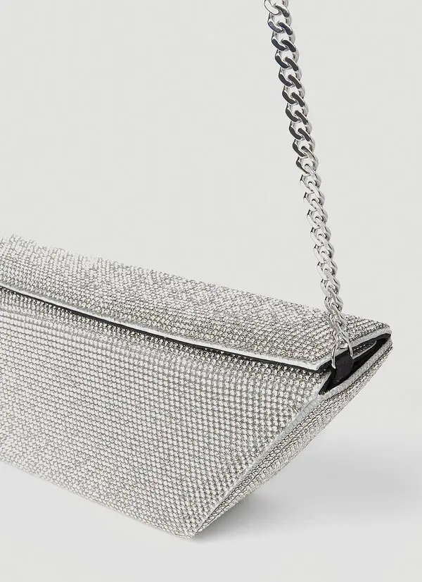 Kara Parallelogram Shoulder Bag - Silver