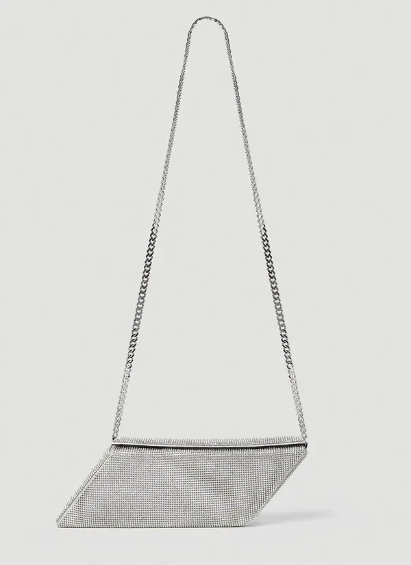 Kara Parallelogram Shoulder Bag - Silver