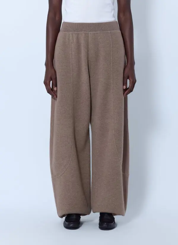 Max Mara Wide-leg Knit Pants - Beige
