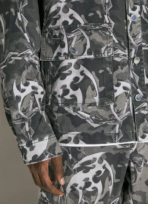 HAN KJØBENHAVN Camo Printed Utility Shirt