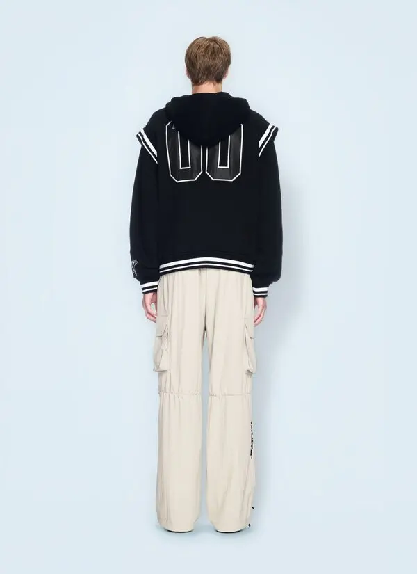 Off-White Fleece 00 Varsity Hooded Jacket