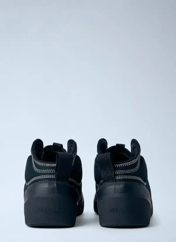 VILLAGE PM High-top Sneakers With Contrast Stitching