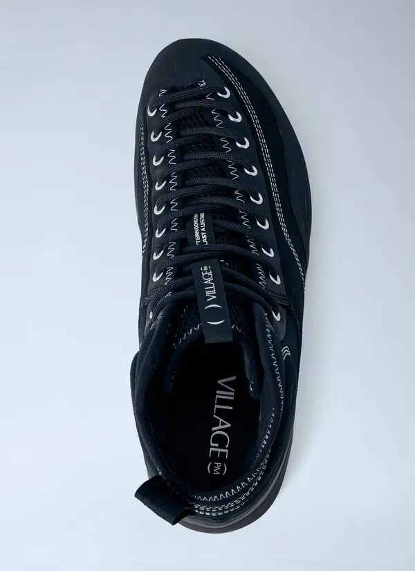 VILLAGE PM High-top Sneakers With Contrast Stitching