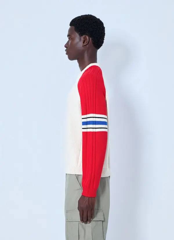 StÜssy Stripe Raglan Crewneck Sweatshirt