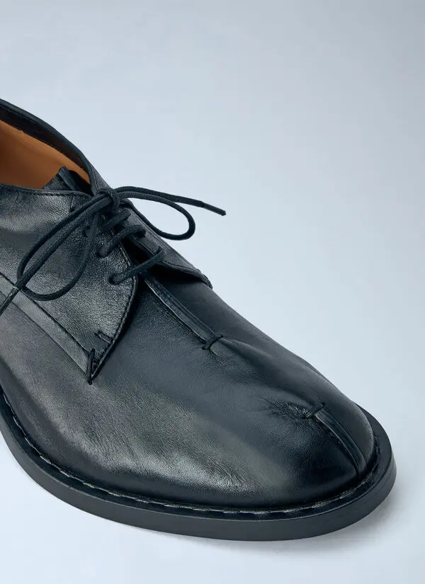 CAPASA MILANO Block Heel Leather Derbies
