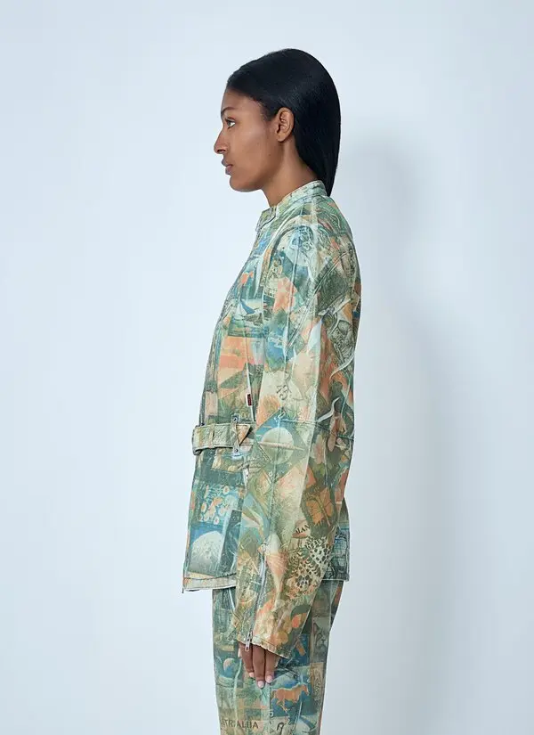KIKO KOSTADINOV X LEVI'S Printed Carina Belted Jacket