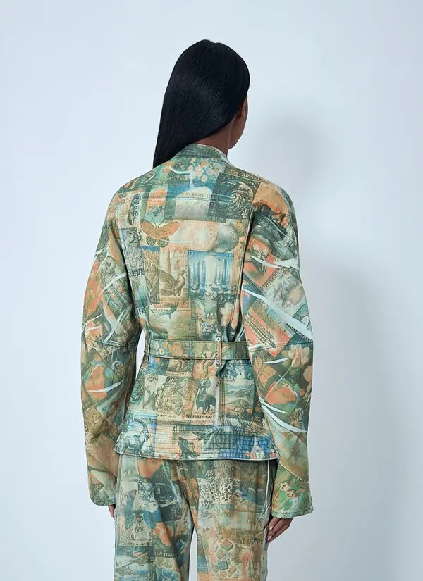 KIKO KOSTADINOV X LEVI'S Printed Carina Belted Jacket