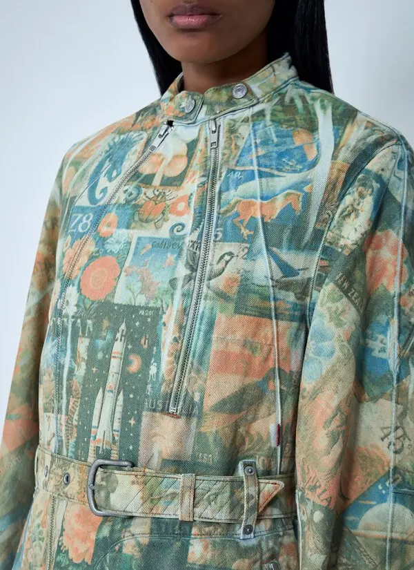 KIKO KOSTADINOV X LEVI'S Printed Carina Belted Jacket