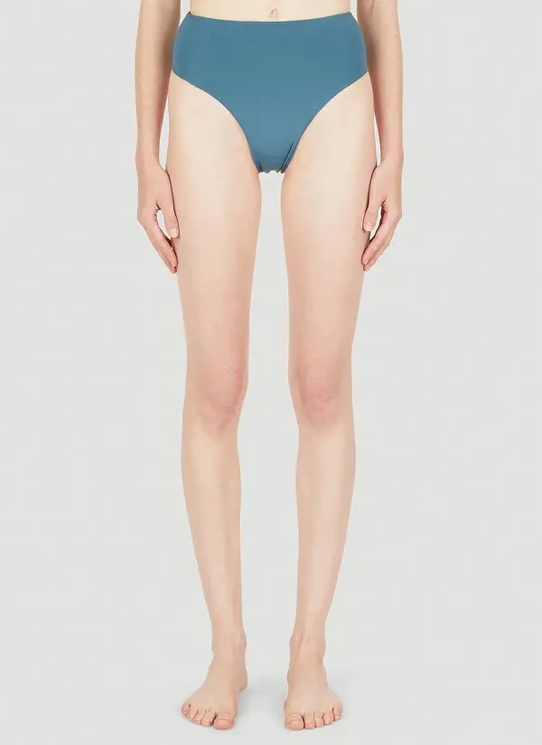 ZIAH 90s High Waisted Bikini Bottoms - Blue