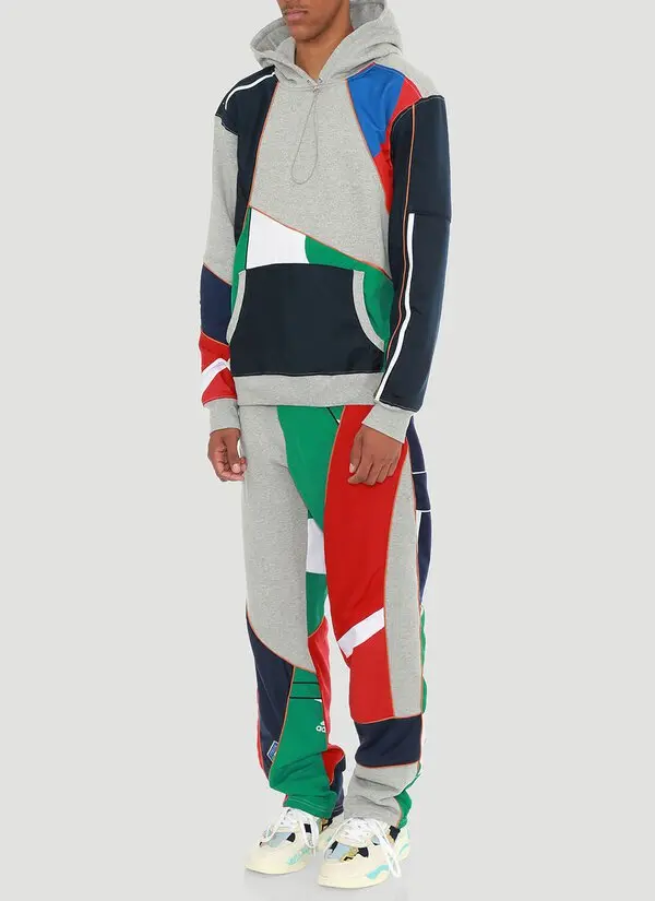 AHLUWALIA STUDIO Patchwork Hooded Sweater