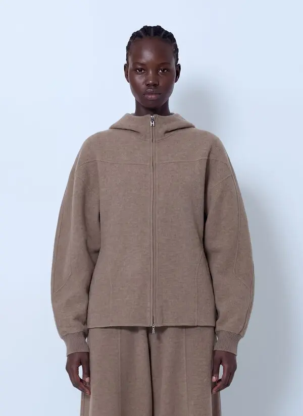 Max Mara Hooded Wool-blend Sweatshirt