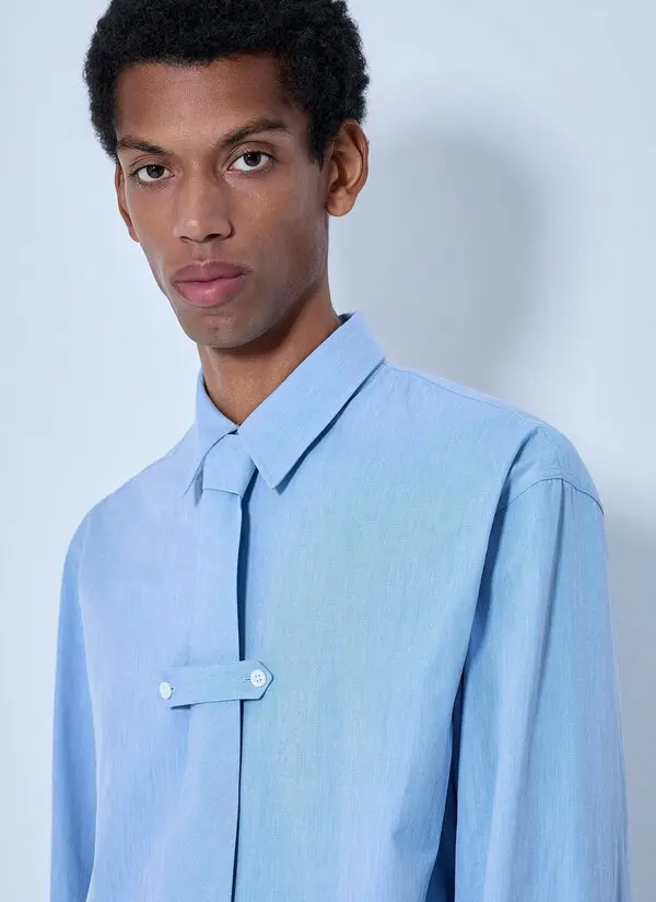 Dries Van Noten Cilian Classic Cotton Shirt With Tie
