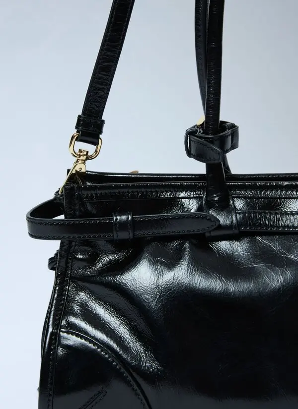 Prada Medium Leather Handbag - Black