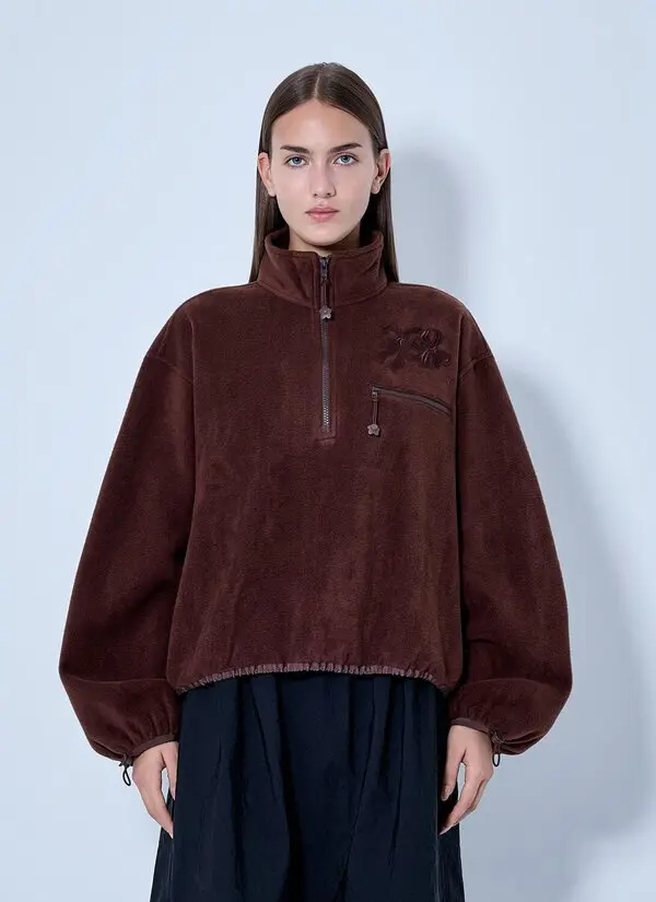 Cecilie Bahnsen Soft Fleece Frederik Anorak - Brown