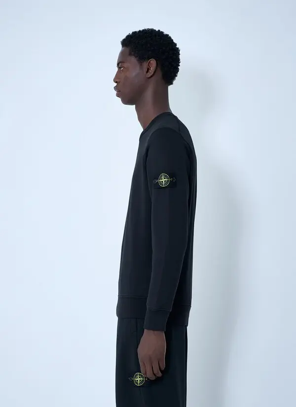 Stone Island Logo Patch Sweatshirt - Black
