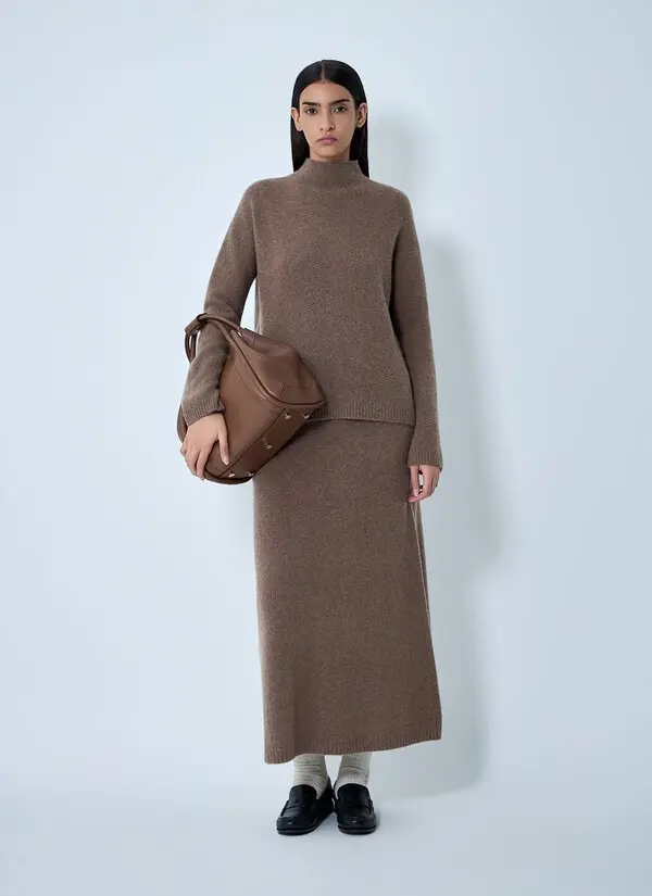 Max Mara Cashmere-blend Skirt - Brown