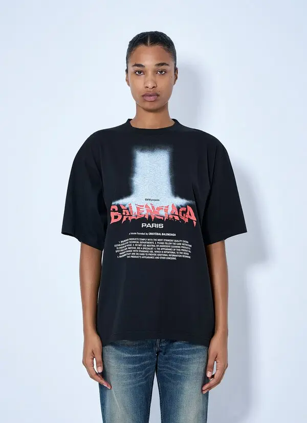 Balenciaga The Door Oversized T-shirt - Black