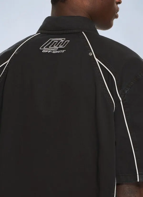 Off-White Garment-dyed Sporty Bowling Shirt