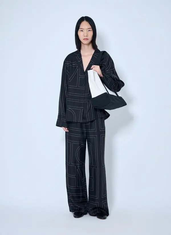 TOTEME Monogram Silk Pj Pants