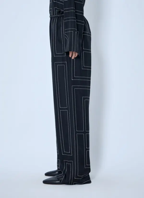 TOTEME Monogram Silk Pj Pants