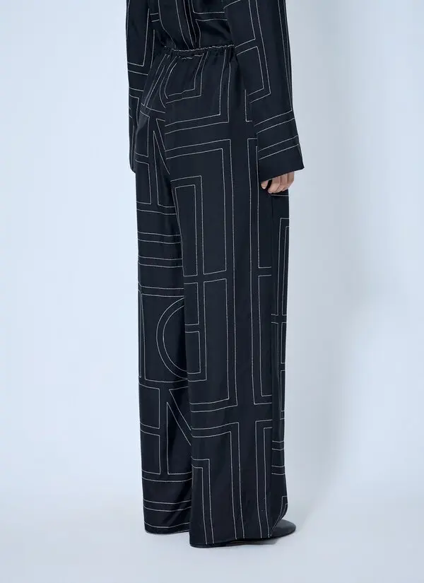 TOTEME Monogram Silk Pj Pants
