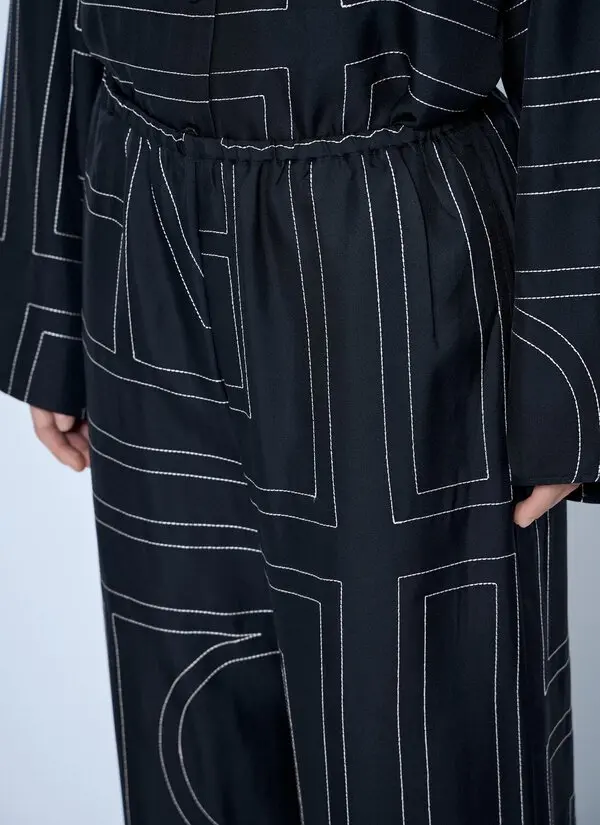 TOTEME Monogram Silk Pj Pants
