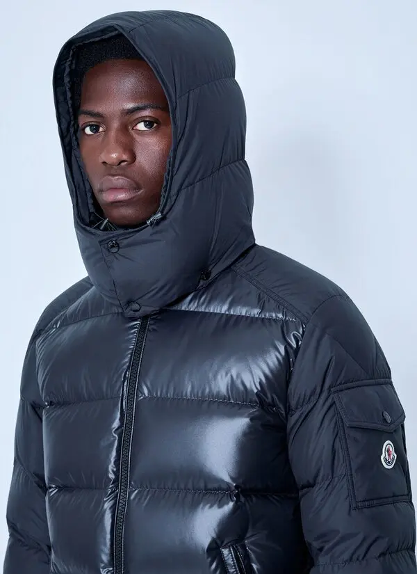 Moncler Maya Hooded Short Down Jacket - Black