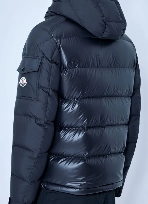 Moncler Maya Hooded Short Down Jacket - Black