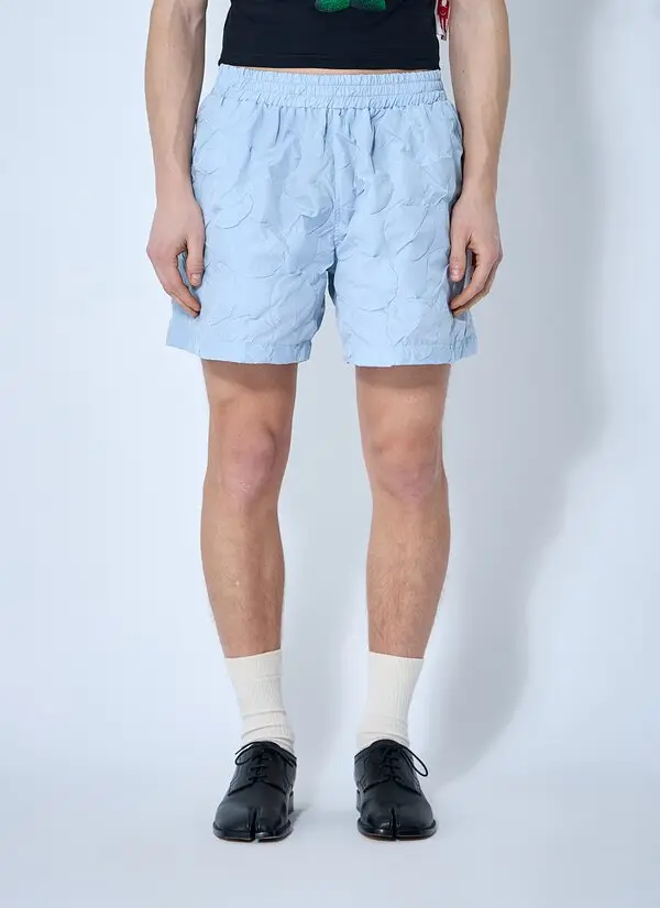 WALTER VAN BEIRENDONCK Quilted Shorts - Light Blue