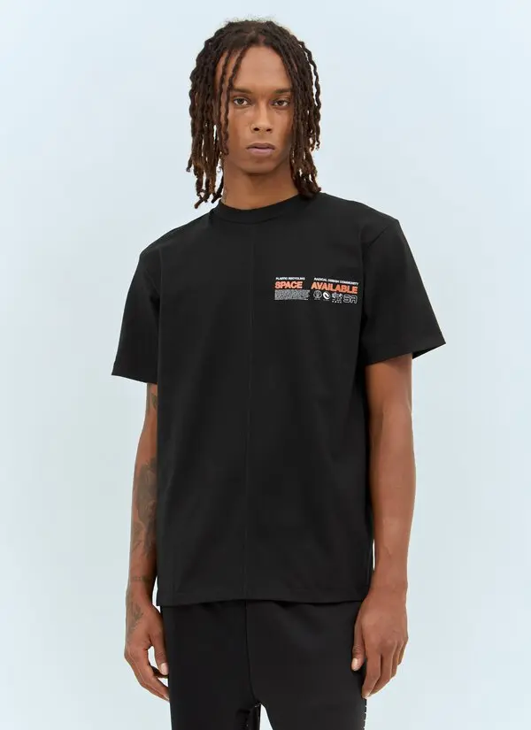 SPACE AVAILABLE Radical Plastic T-shirt - Black