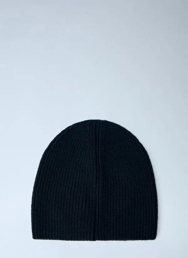 Moncler Ribbed Wool Beanie Hat