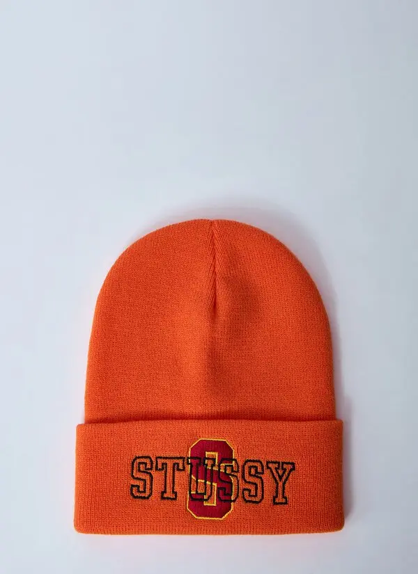StÜssy Logo Motif Beanie Hat - Orange