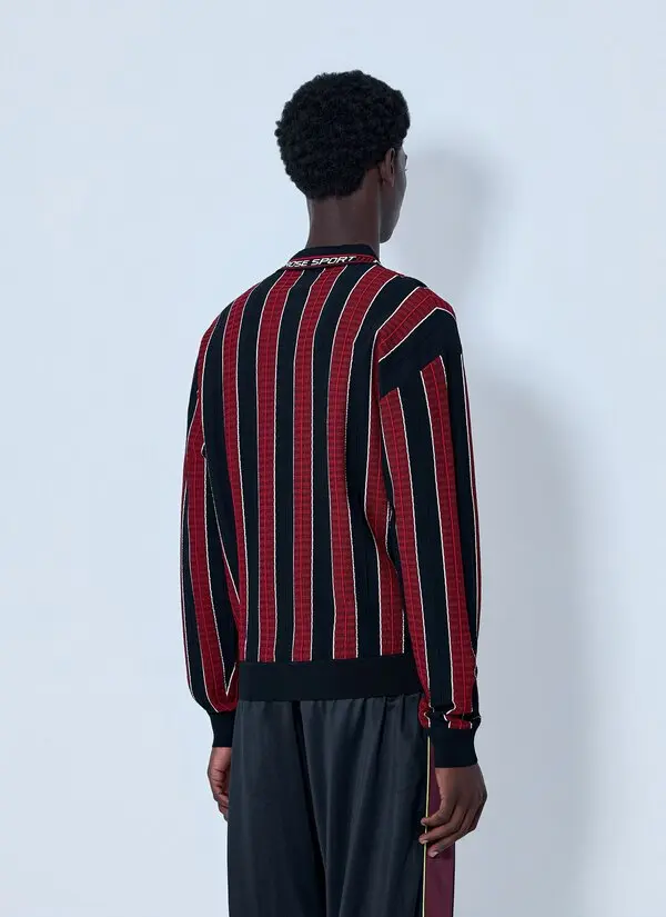 Martine Rose Striped Polo Sweatshirt