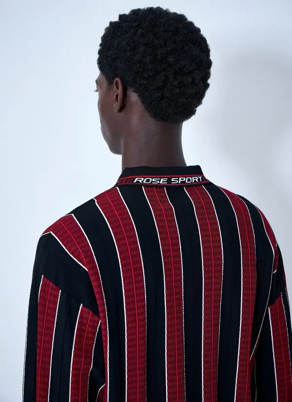 Martine Rose Striped Polo Sweatshirt