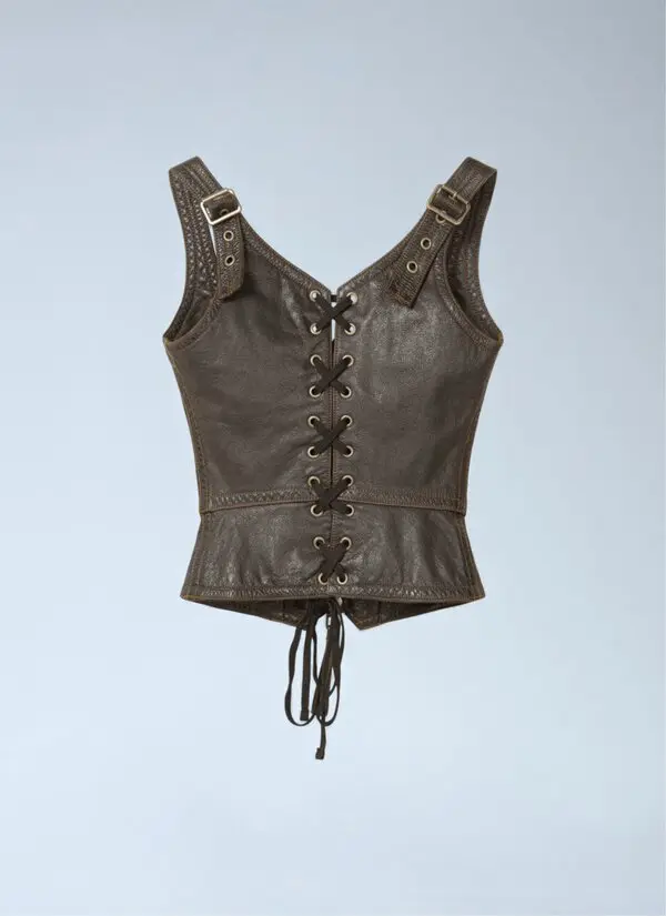 MISS SIXTY X KNWLS Leather Top